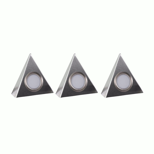 ELD Lighting 3 LED Light Stainless Steel Triangle Kit With Driver