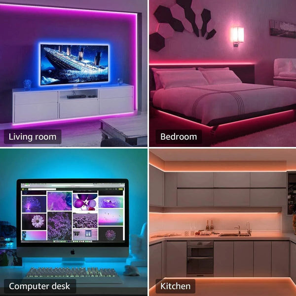 Led Lights for Room RGB 5050 Led Strip with Remote Control Color Chang
